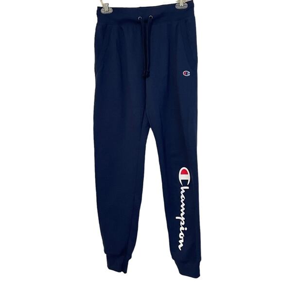 Champion | Pants & Jumpsuits | New Champion Navy Blue Logo Joggers Xs ...